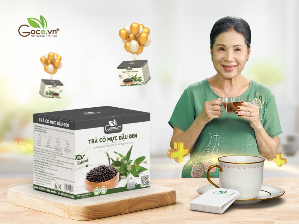 Trà cỏ mực đậu đen - Món quà sức khỏe ý nghĩa cho người thân yêu